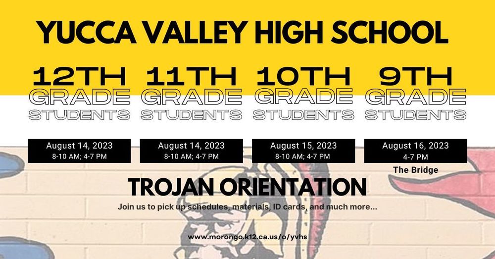 Trojan Orientation Yucca Valley High School